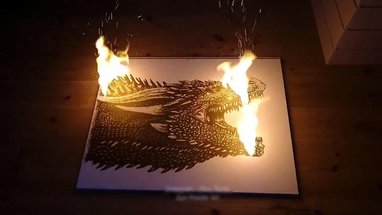 Artist Creates Image of Dragon With Gunpowder | Jukin Licensing