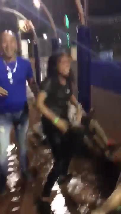 Girl Gets Knocked Over by Large Wave at Amusement Park | Jukin Licensing