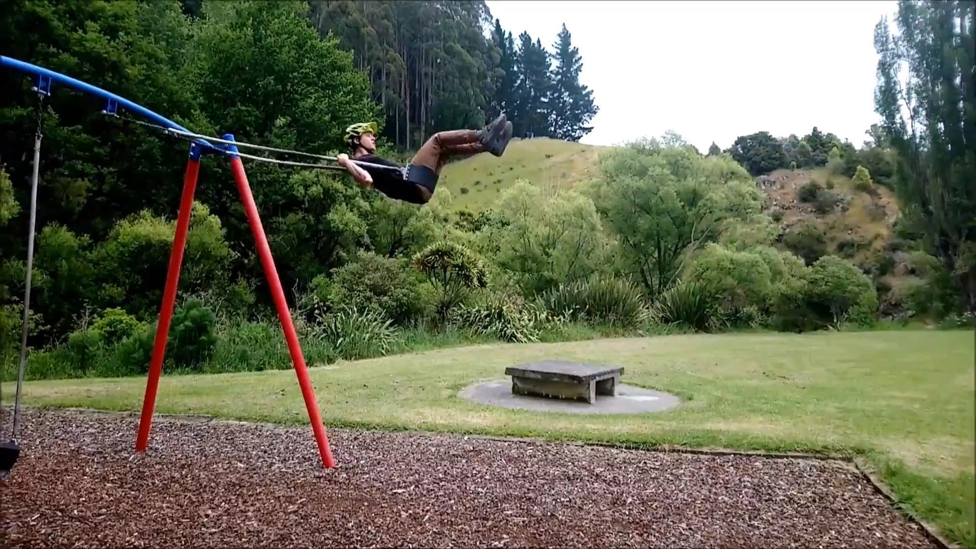 Guy Falls on Head After Attempting Backflip off Swing | Jukin Licensing