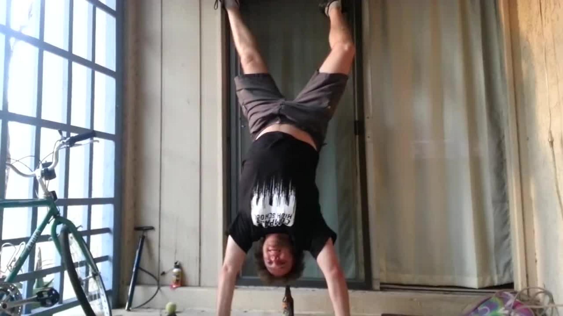 Guy Faceplants while Doing Handstand Beer Chug | Jukin Licensing