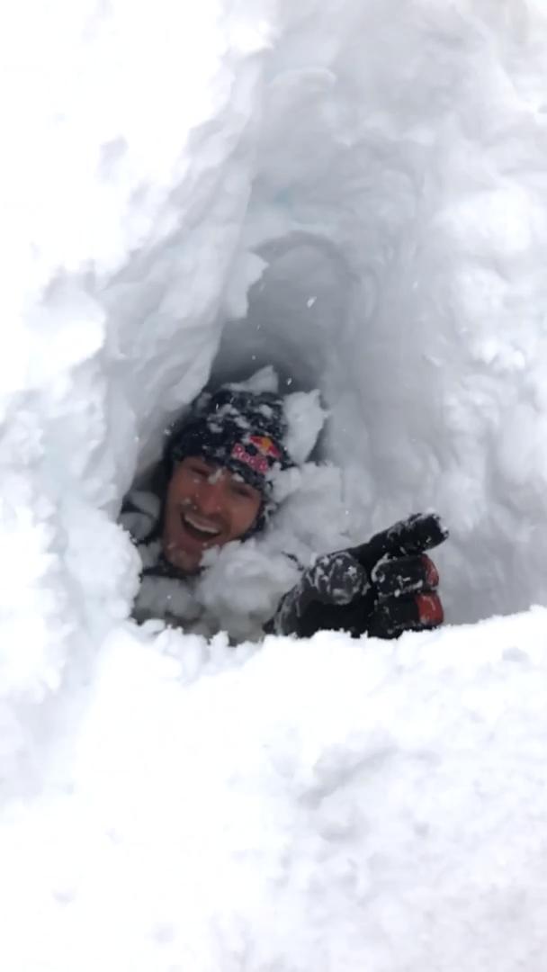 Guy Jumps off Snowmobile and Disappears Into Deep Snow | Jukin Licensing