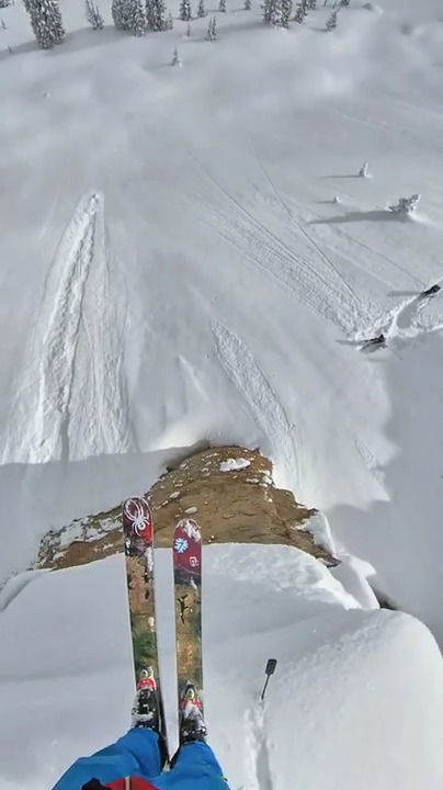 Person Does Front Flip Off Cliff With Skis | Jukin Licensing