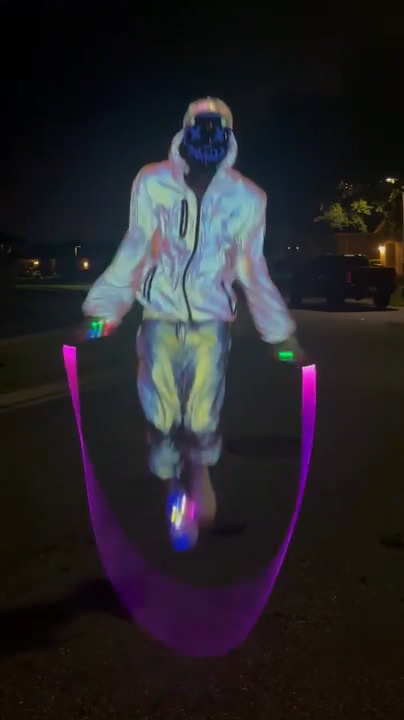Guy Shows off Impressive Jump Rope Skills With Led Rope | Jukin Licensing