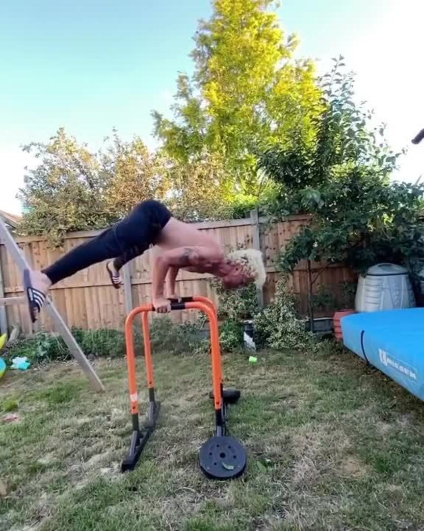 Man Performs Backflip And Balances Himself On Iron Bars | Jukin Licensing
