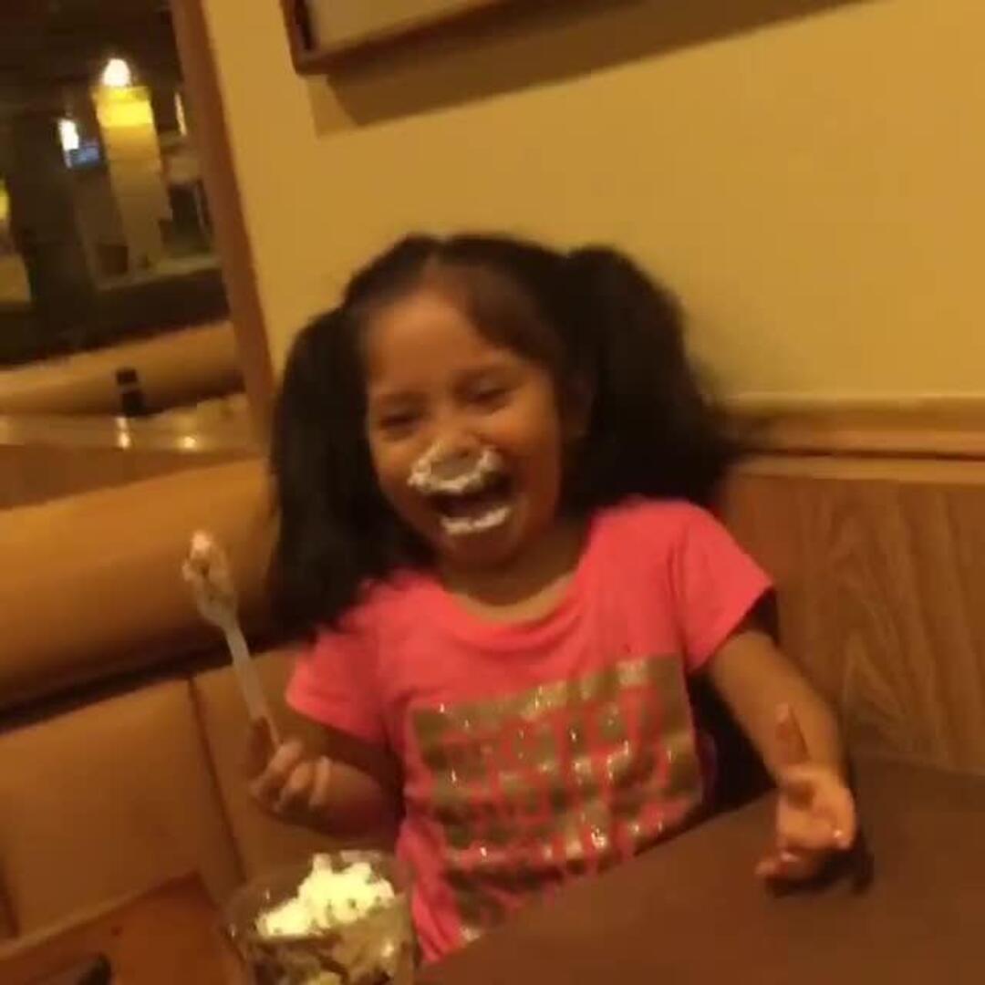 Girl Gets Face Smashed in Ice Cream | Jukin Licensing