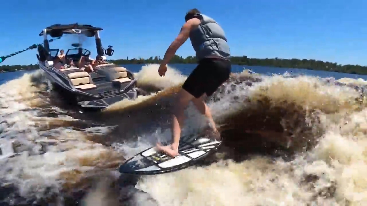 Guy Shows Impressive Surfing Tricks on Wakeboard | Jukin Licensing