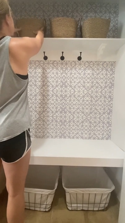 Woman Beautifully Transforms Laundry Room Corner | Jukin Licensing