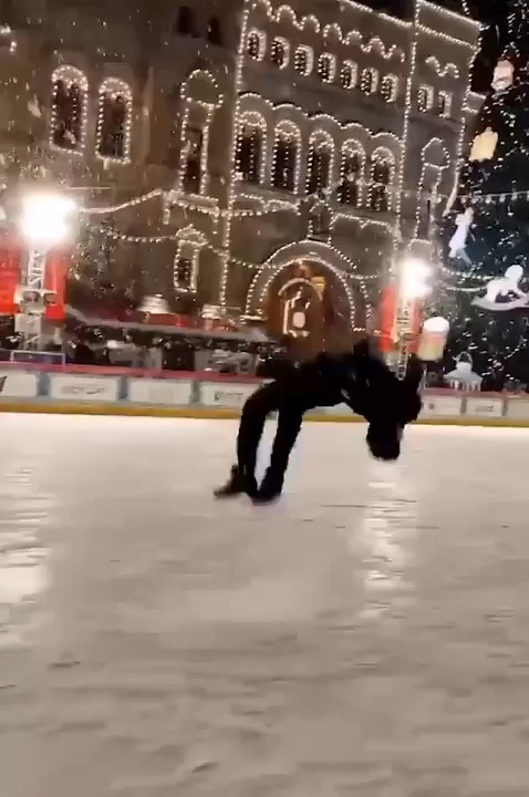 Skater Performs Double Backflip on Icy Street Amidst Snowfall | Jukin ...