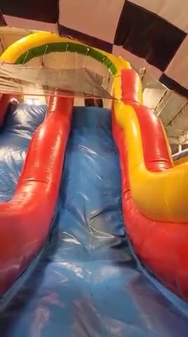 Boy Falls Face First While Coming Down on Bounce House Slide | Jukin ...