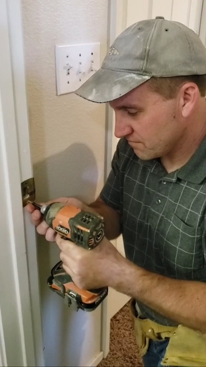 Man Shows How to Easily Fix Loose Screws in Door Hinges and Strike ...