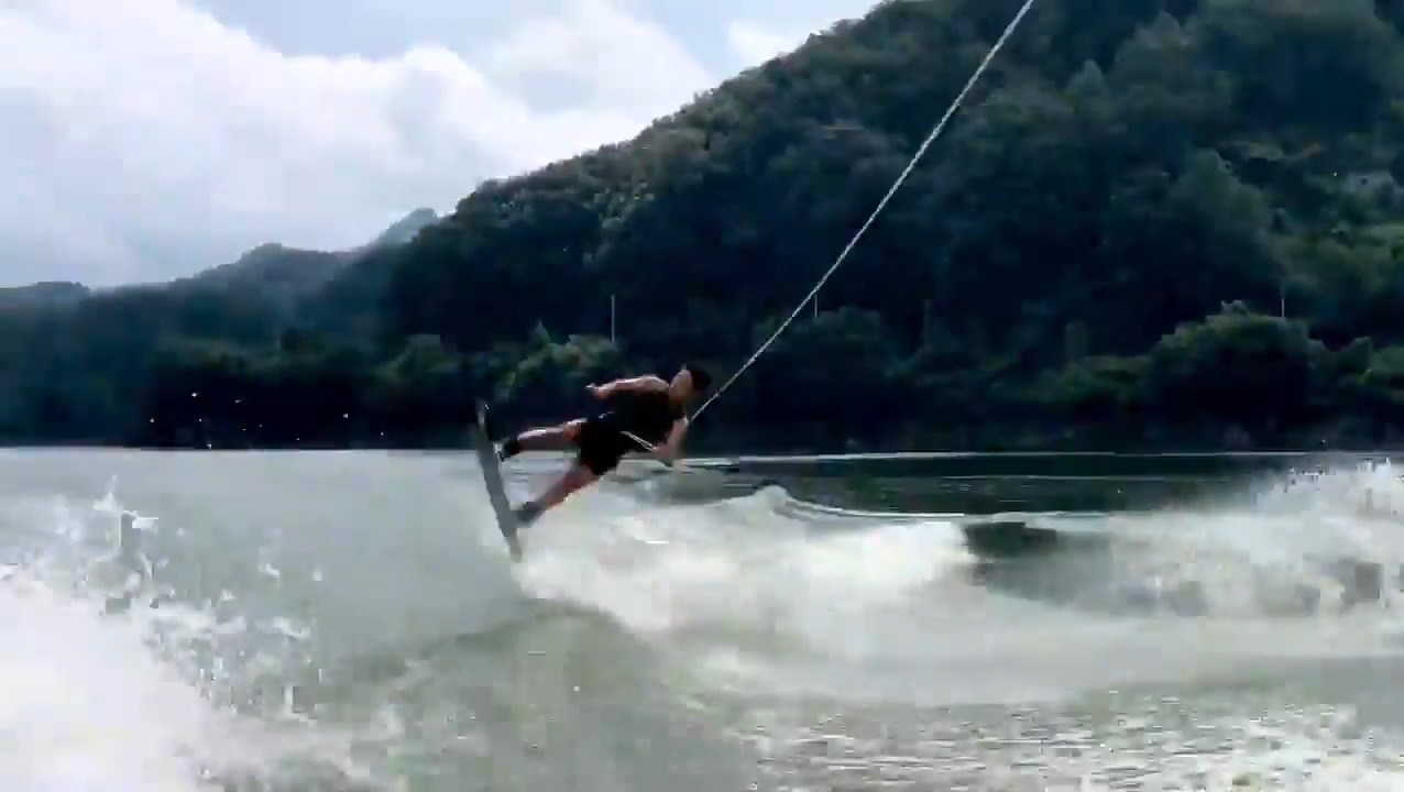 Asia Champion Performs Double Flip While Grabbing His Wakeboard | Jukin ...