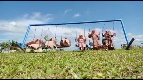 Swing Set Unexpectedly Falls to Ground After Multiple People Attempt to ...