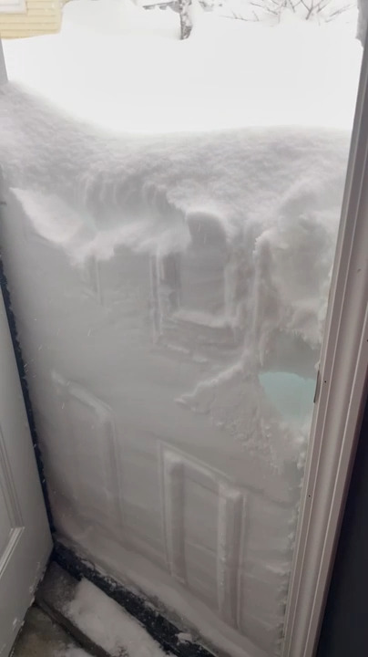 Person Finds Deep Snow Wall Blocking Their Side Garage Door in Orchard ...