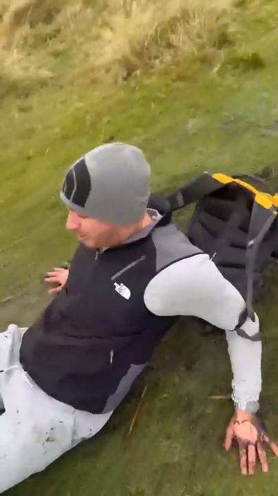 Guy Slips and Falls While Hiking With the Wrong Outfit | Jukin Licensing