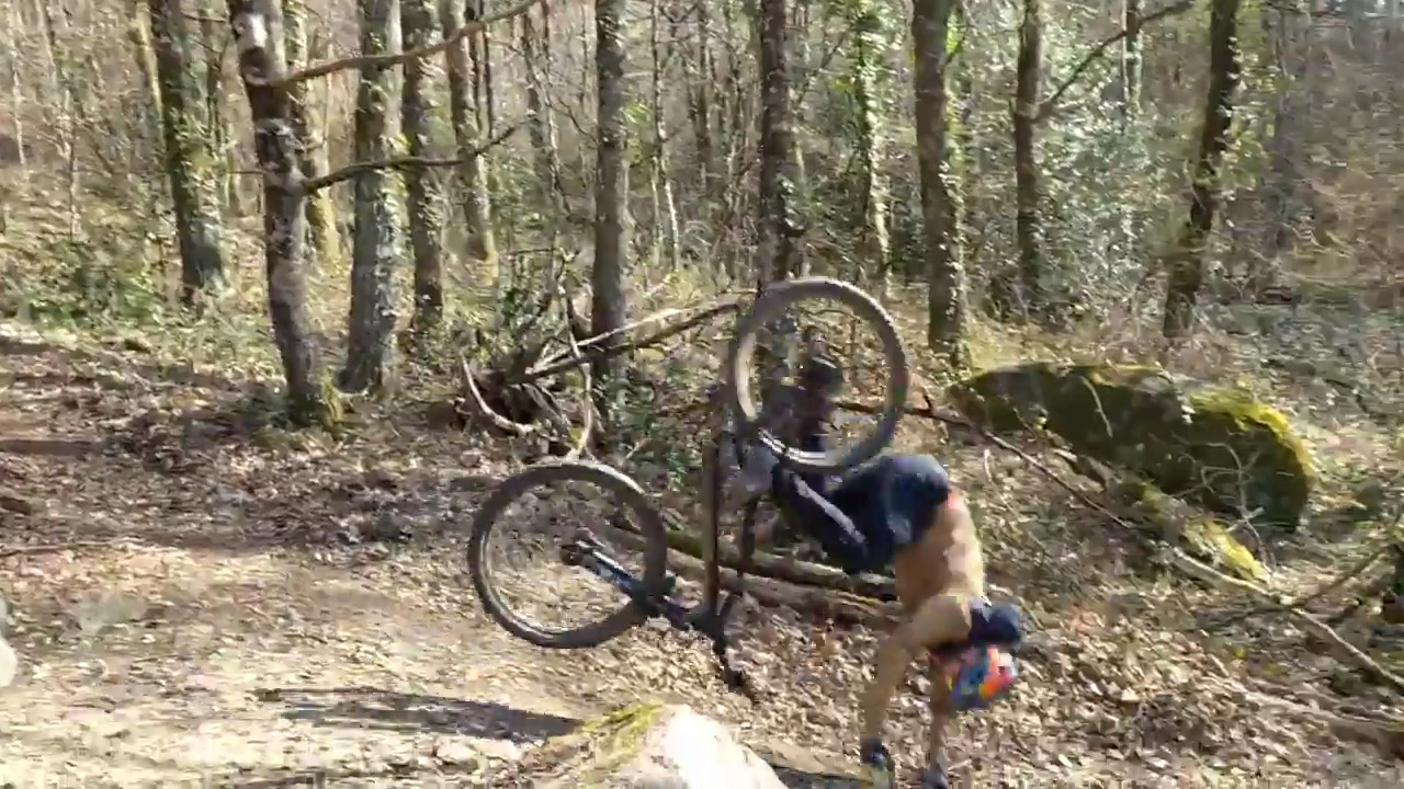 Biker Loses Balance and Falls While Attempting to Jump Off Rock | Jukin ...