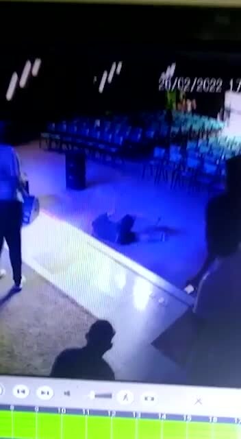 Person Falls Off Edge of Stage While Walking on It | Jukin Licensing