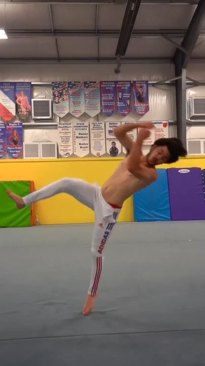 Gymnast Executes Multiple Single Leg Backflips | Jukin Licensing