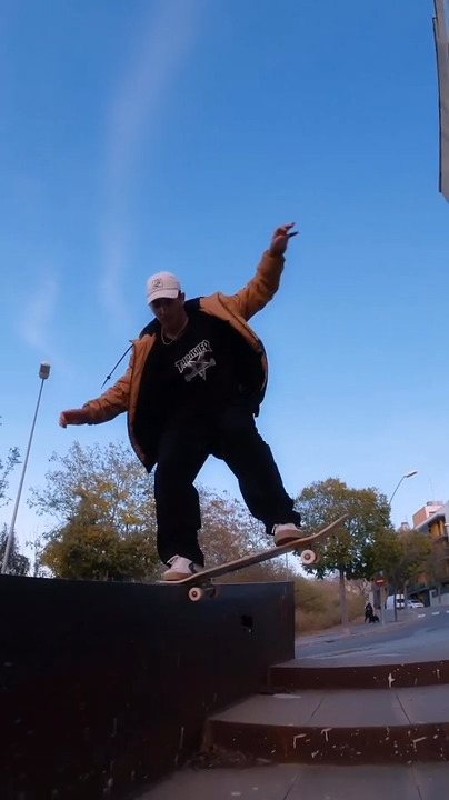 Guy Slides on Slope While Balancing His Skateboard's Edge on it | Jukin ...