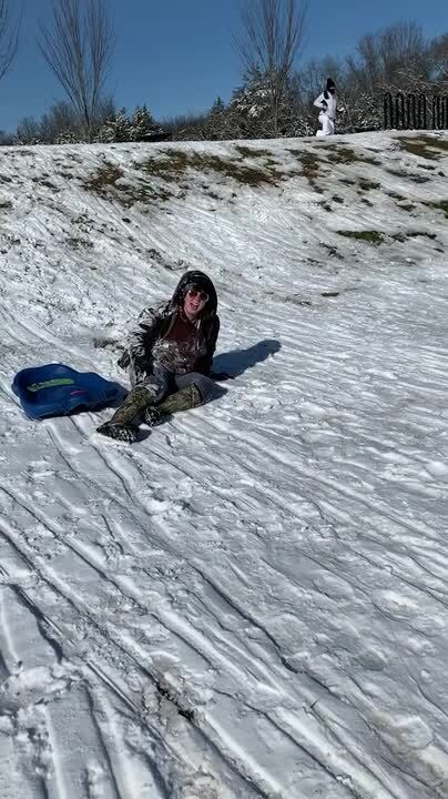 People Faceplant While Sledding Downhill on Snow | Jukin Licensing