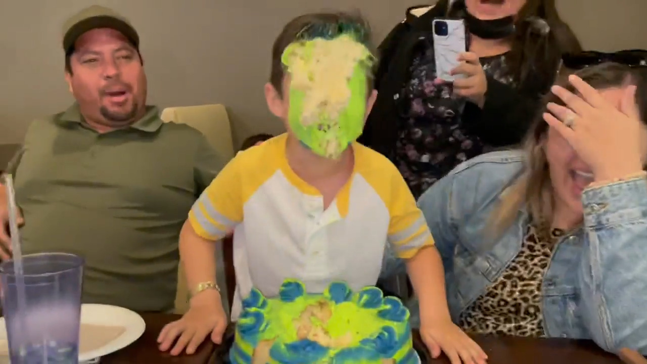 Kid Hilariously Smashes Face Into Birthday Cake | Jukin Licensing