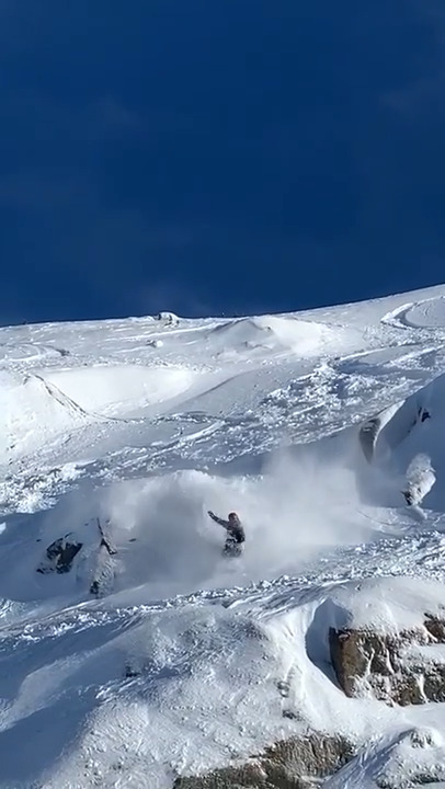 Person Crashes While Skiing Downhill | Jukin Licensing