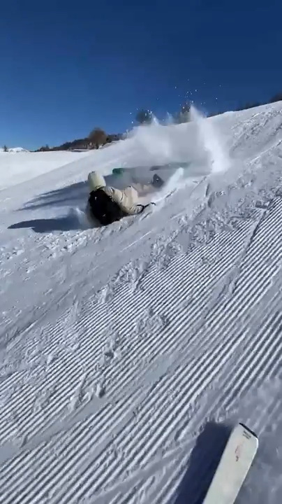 Person Loses Balance And Falls While Performing Skiing Backflip Trick ...