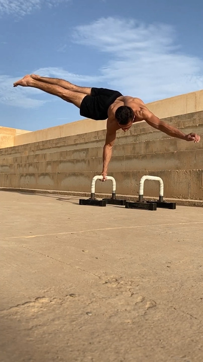 Calisthenic Athlete Executes One-arm Planche on Parallettes | Jukin ...