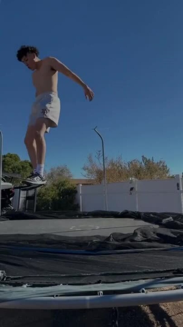 Person Falls Inside of Trampoline as it Gets Ripped Due to Excess ...