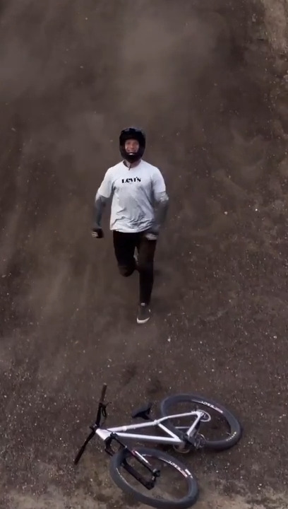 Biker Loses Control and Falls While Attempting Backflip Off Dirt Ramp ...