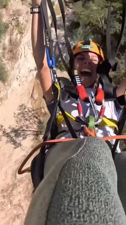 Woman Enjoys Bungee Swing Ride | Jukin Licensing