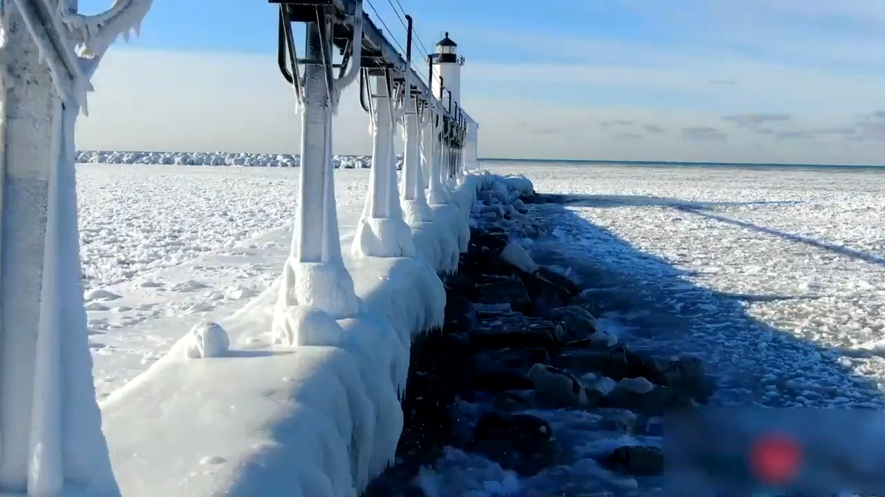 Drone Captures Stunning Footage of Michigan City Lighthouse After ...