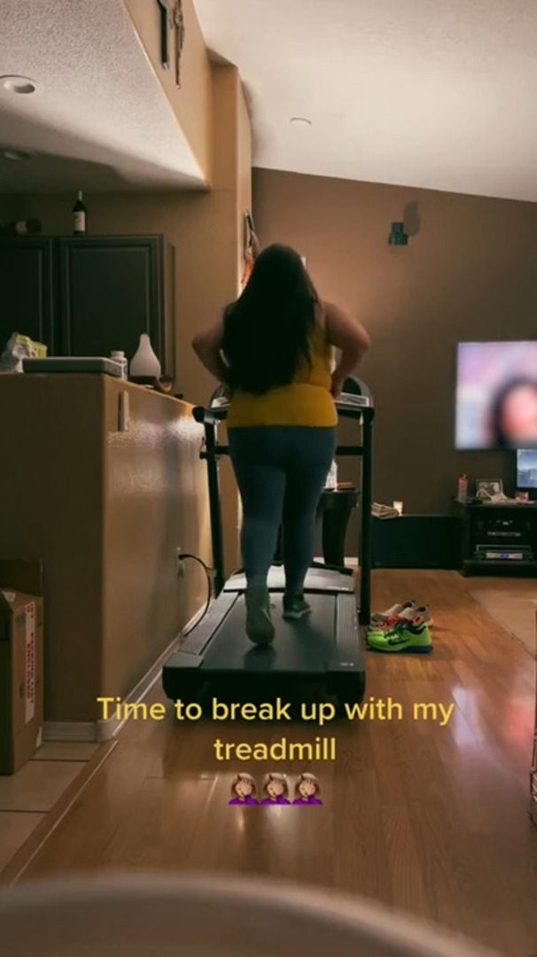 Woman Running on Treadmill Falls While Getting Down | Jukin Licensing