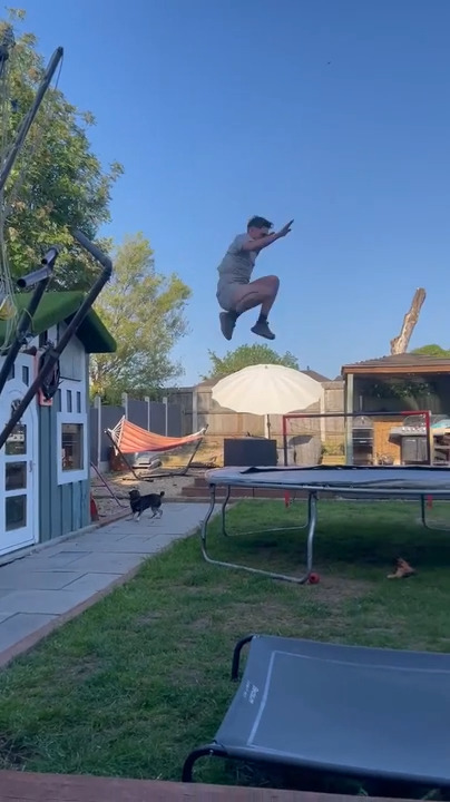Guy Bounces Off Trampoline and Crashes on Ground | Jukin Licensing