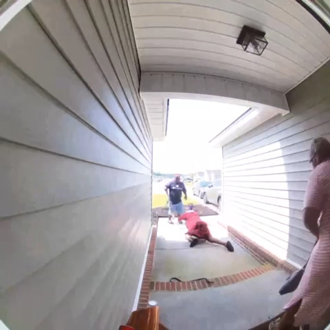 Woman Trips and Falls as She Tries to Run Away From Snake Crawling ...