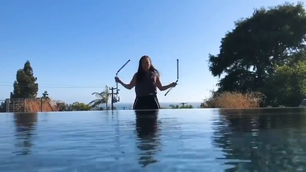 Girl Showcases Martial Arts Routine With Nunchucks | Jukin Licensing