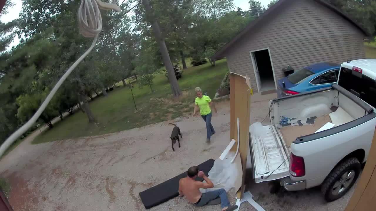 Man Falls Off Truck and Gets Hit in Head After Walking on Cardboard ...