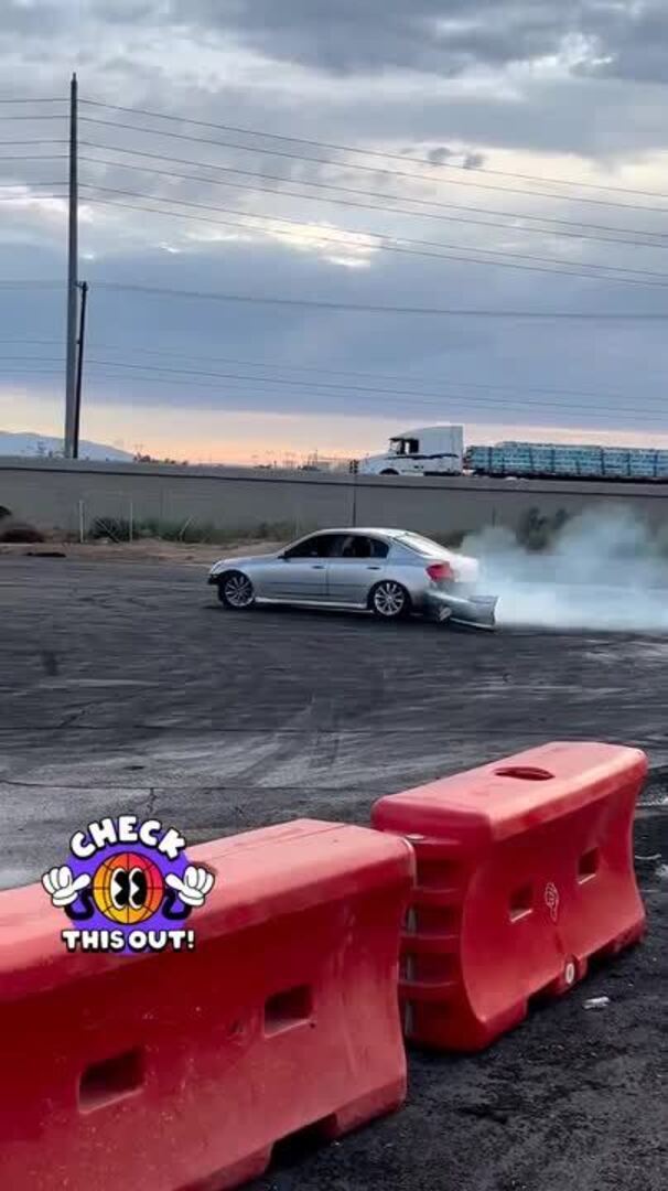 Car Hits Barricade While Drifting in Drift Circuit | Jukin Licensing