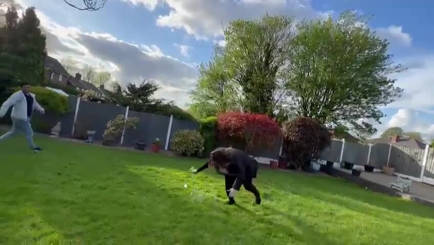 Woman Falls Face First While Playing Badminton | Jukin Licensing