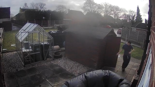 Man Gets Hit in Head by Shed Door blowing Open With Strong Winds ...