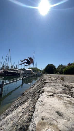 Guy Slips and Falls Into Water After Failed Jump Attempt | Jukin Licensing