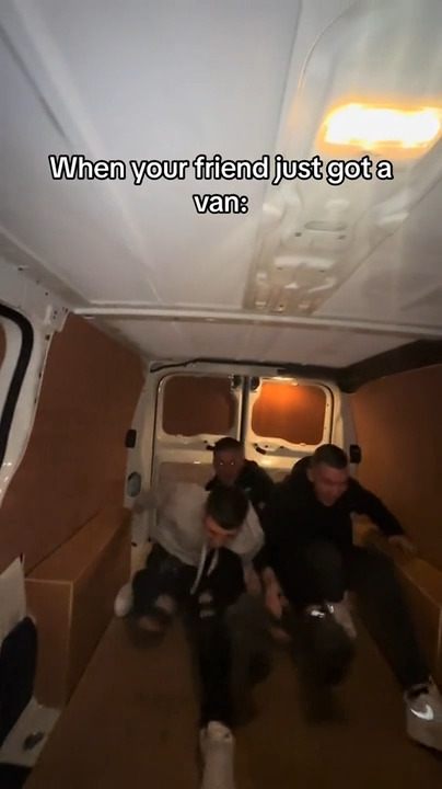 Trio of Guys Ride in Back of Friend's Van Without Seats | Jukin Licensing