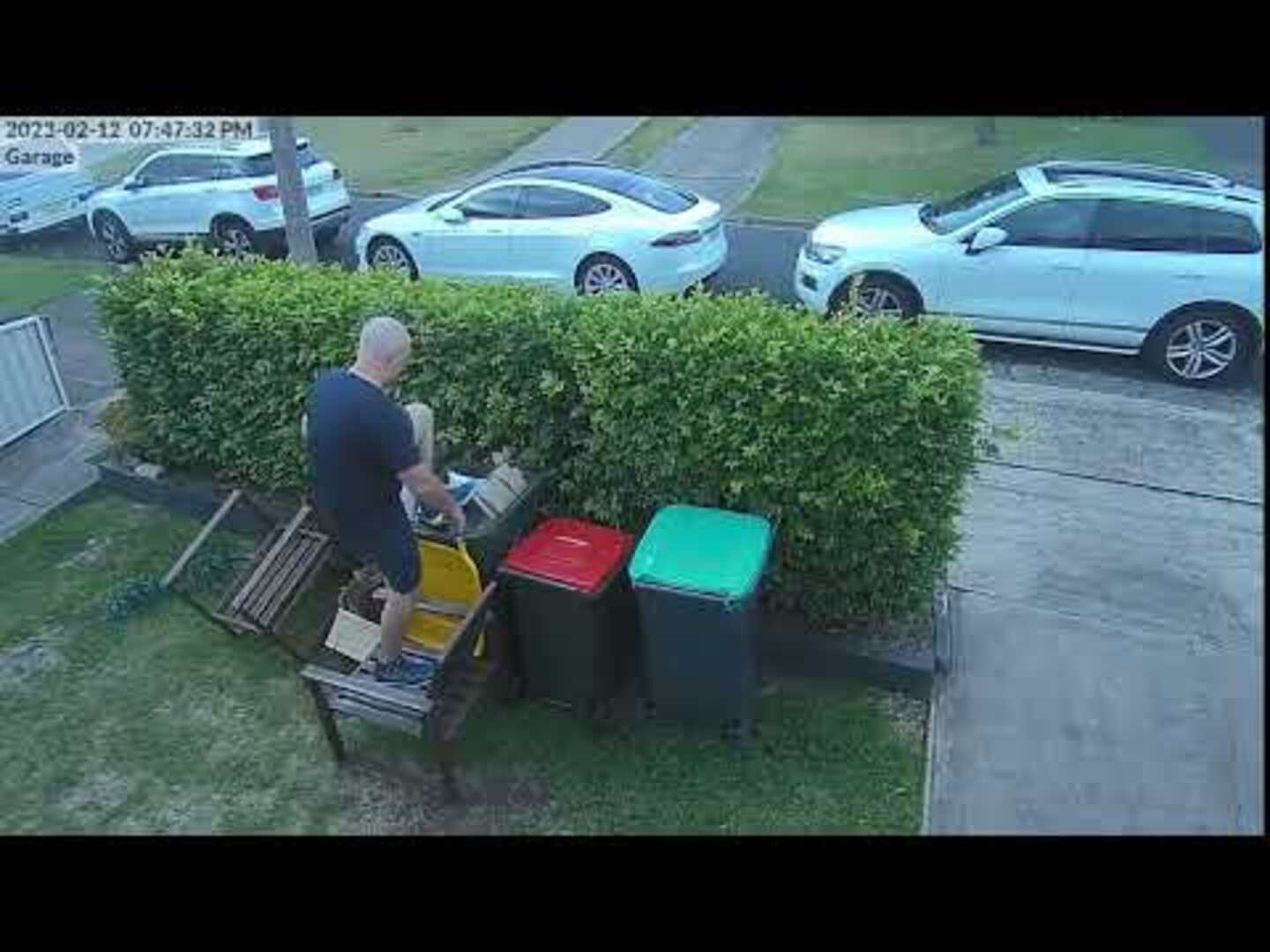 Person Almost Falls Over Along With Garbage Bin | Jukin Licensing