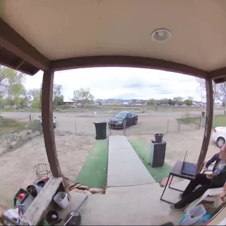 Person Falls Off Porch After Sitting on Chair Placed at Edge | Jukin ...