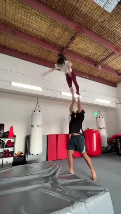 Guys Fails to Catch Gymnast, Causing Her to Fall Face First | Jukin ...