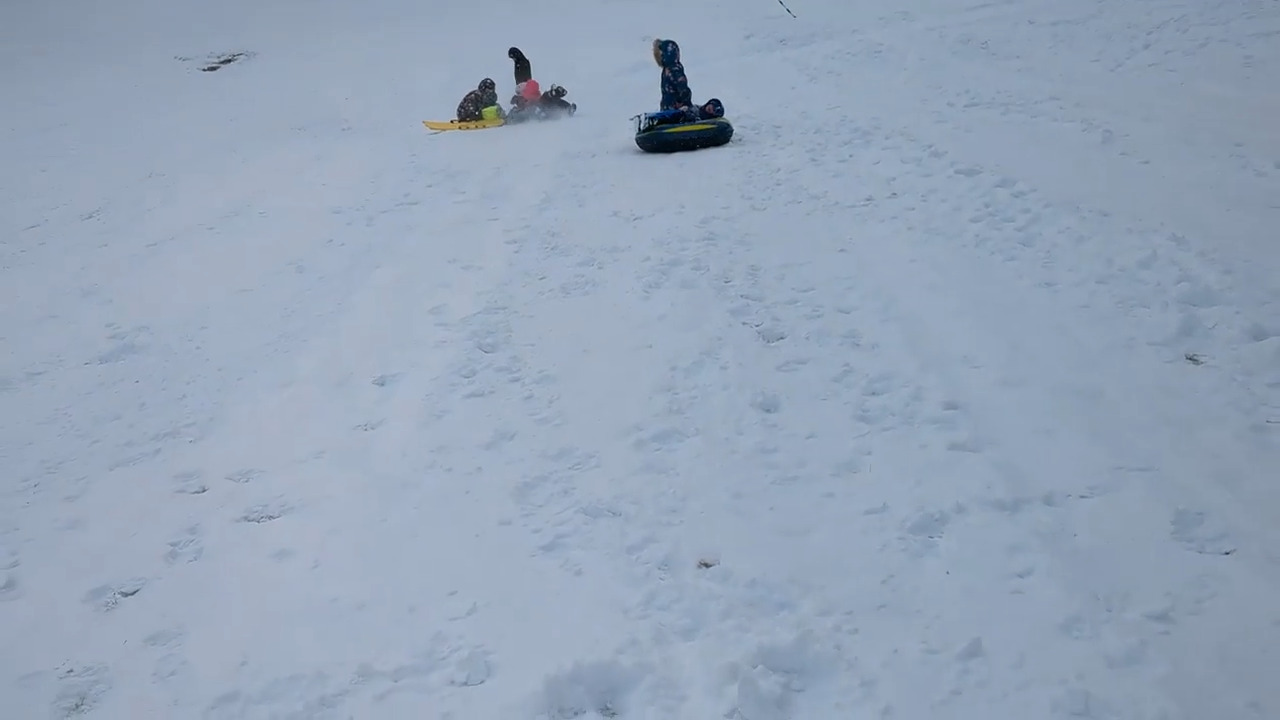 Kid Gets Hit and Falls in Sledding Accident | Jukin Licensing