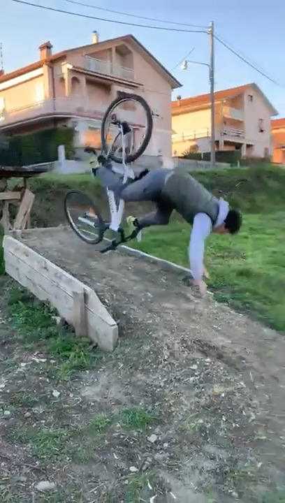 Guy Fall Over Handlebars While Attempting to Jump off Ramp With Bicycle | Jukin Licensing