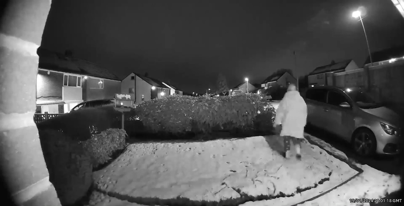 Woman Loses Footing and Crashes Sideways on Snowy Driveway | Jukin ...