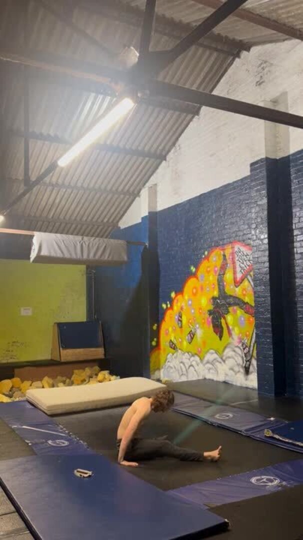 Trampoline Tears and Leaves Guy's Leg Trapped During Backflip | Jukin ...