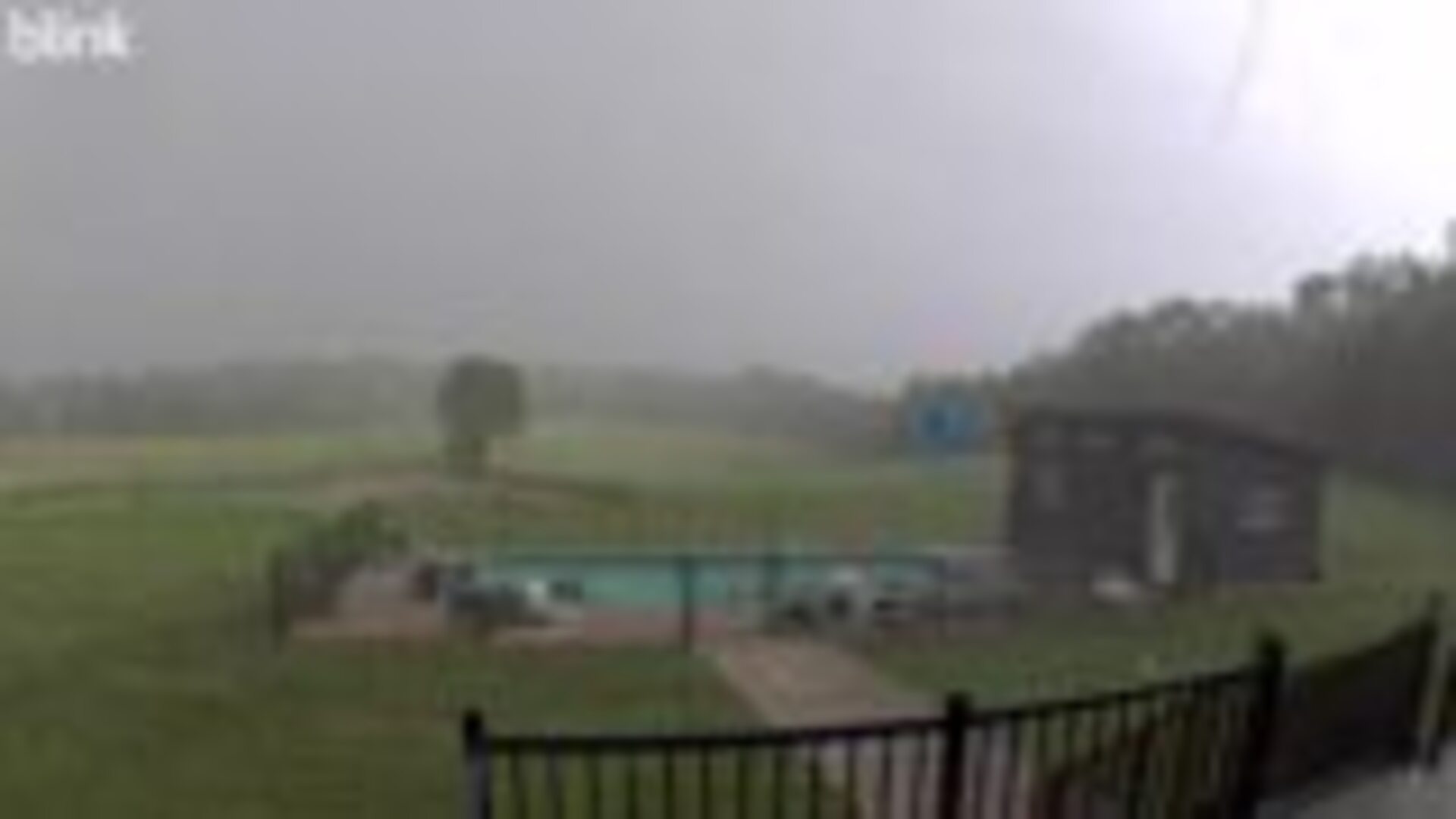 Kid's Pool Gets Blown Away by Thunderstorm in South Carolina, USA ...