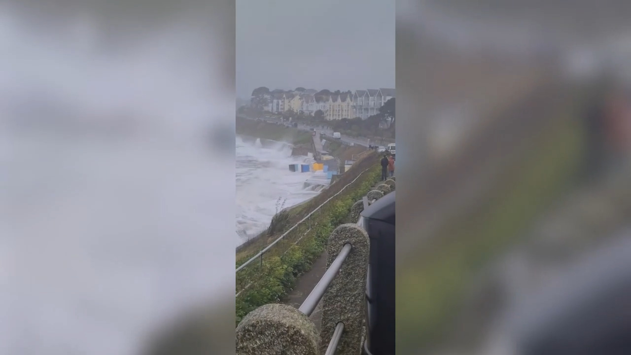 Storm Pierrick Destroys Newly Painted Beach Huts in Castle Beach ...